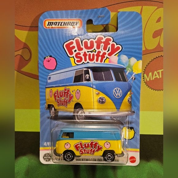 MATCHBOX | Toys | Matchbox Fluffy Stuff Vw Van Blue And Yellow | Poshmark